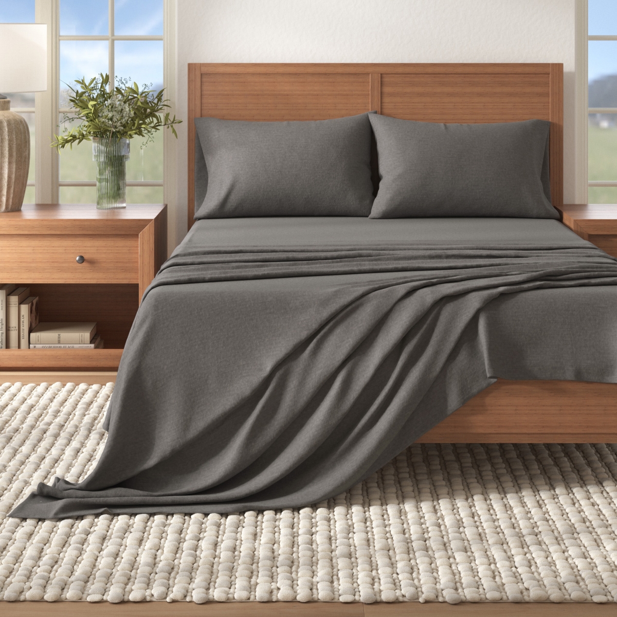 Click here for Linery & Co. Cotton Blend Flannel Sheet Set - Heat... prices