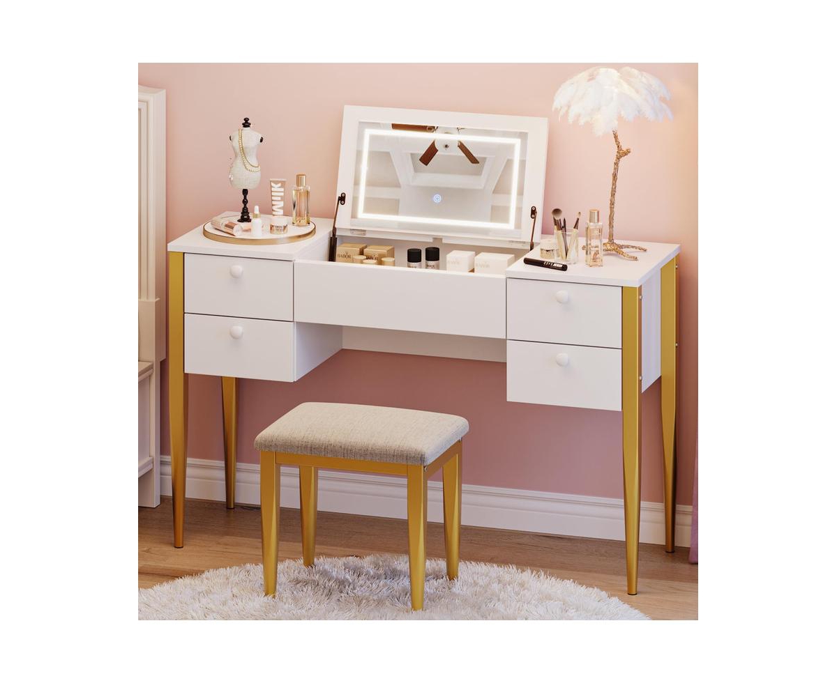 Click here for gaomon 47 Makeup Vanity Desk with Flip Top Mirror... prices