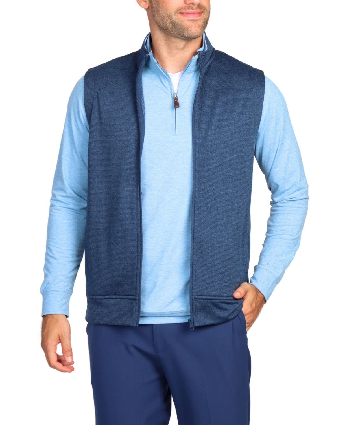 Click here for Tailorbyrd Mens Luxe Performance Vest - Indigo blu... prices