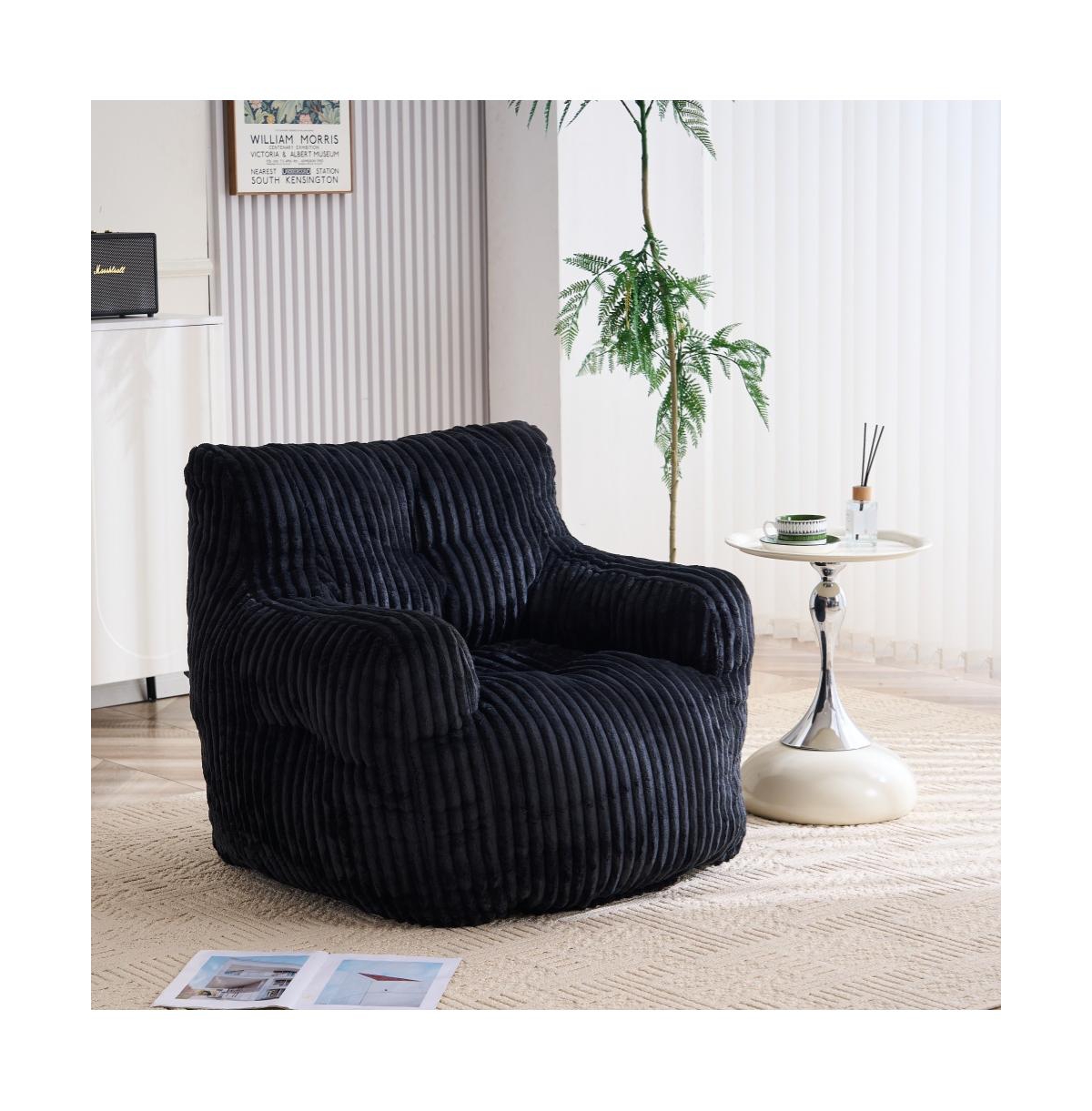 Click here for The Pop Home Soft Corduroy Bean Bag Chair with Mem... prices