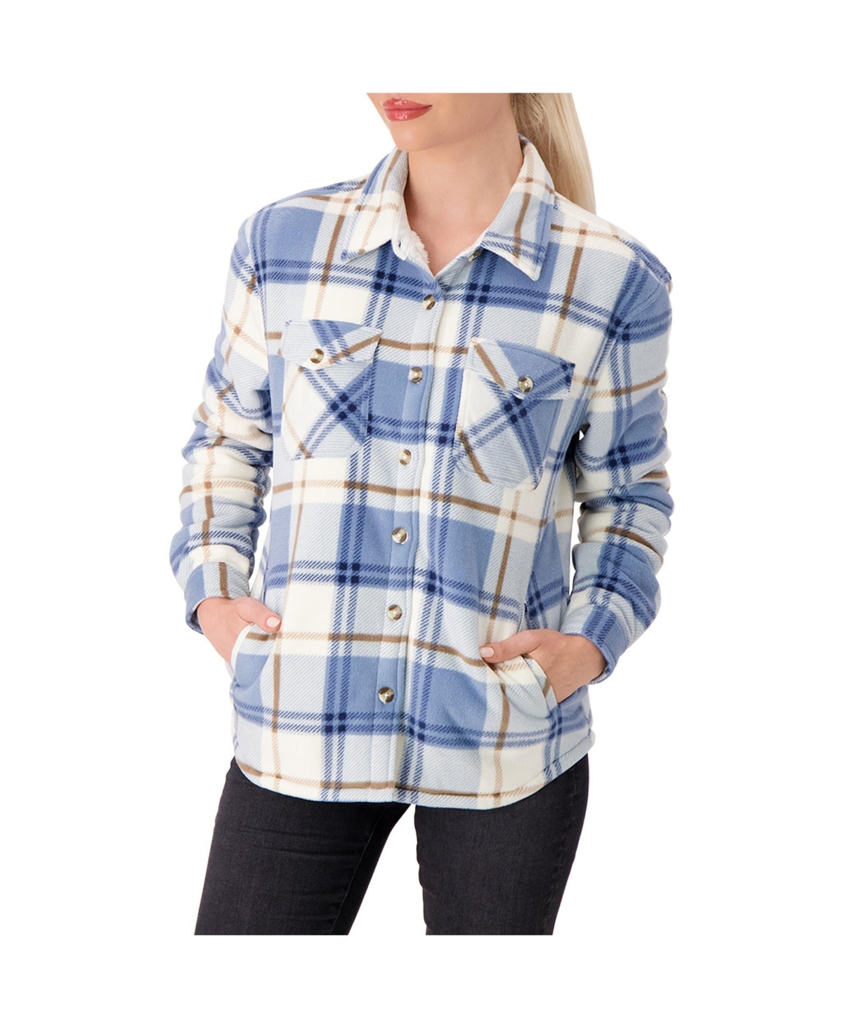 Click here for Heat Holders Womens Jacqueline Long Sleeve Plaid S... prices