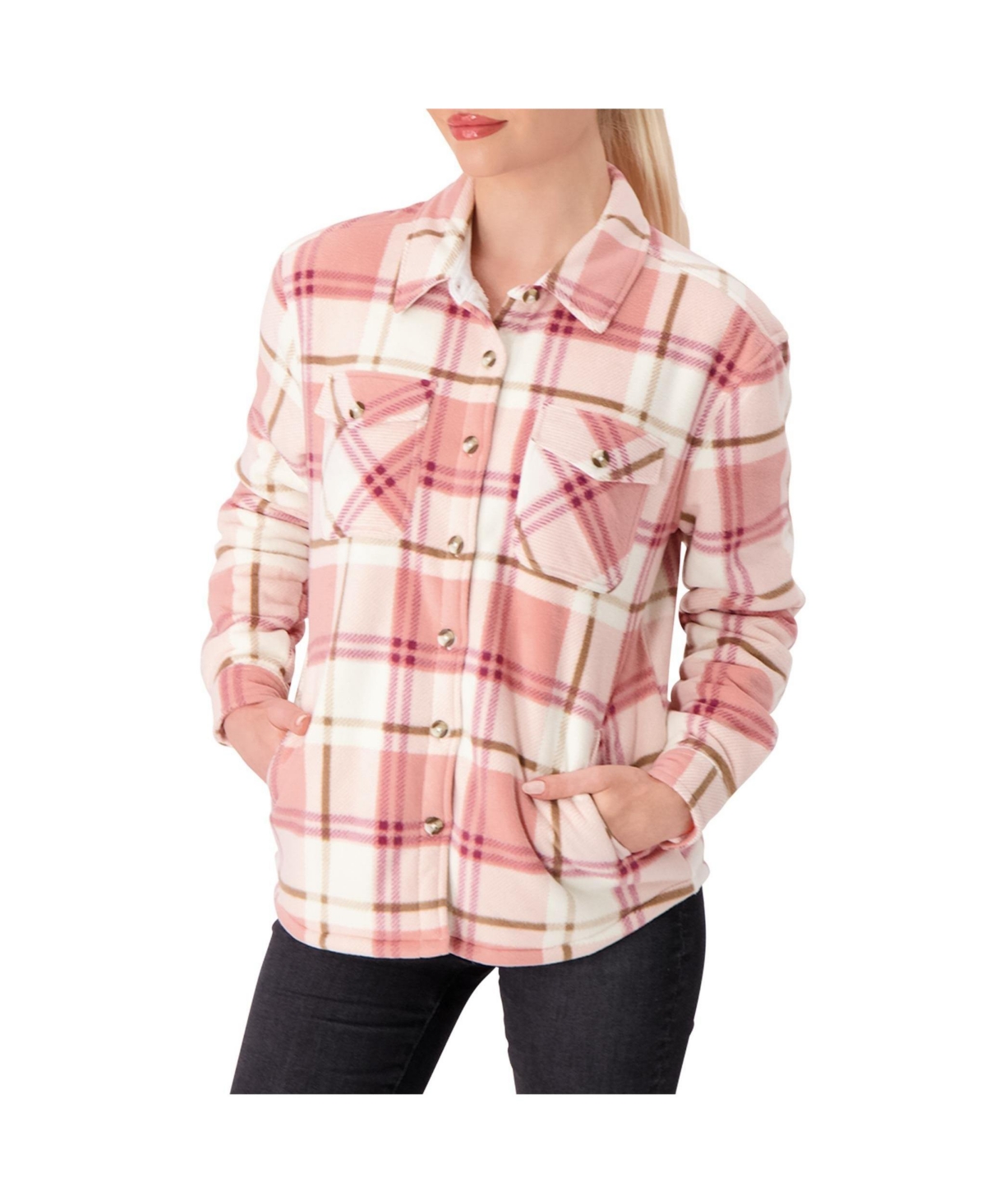 Click here for Heat Holders Womens Jacqueline Long Sleeve Plaid S... prices