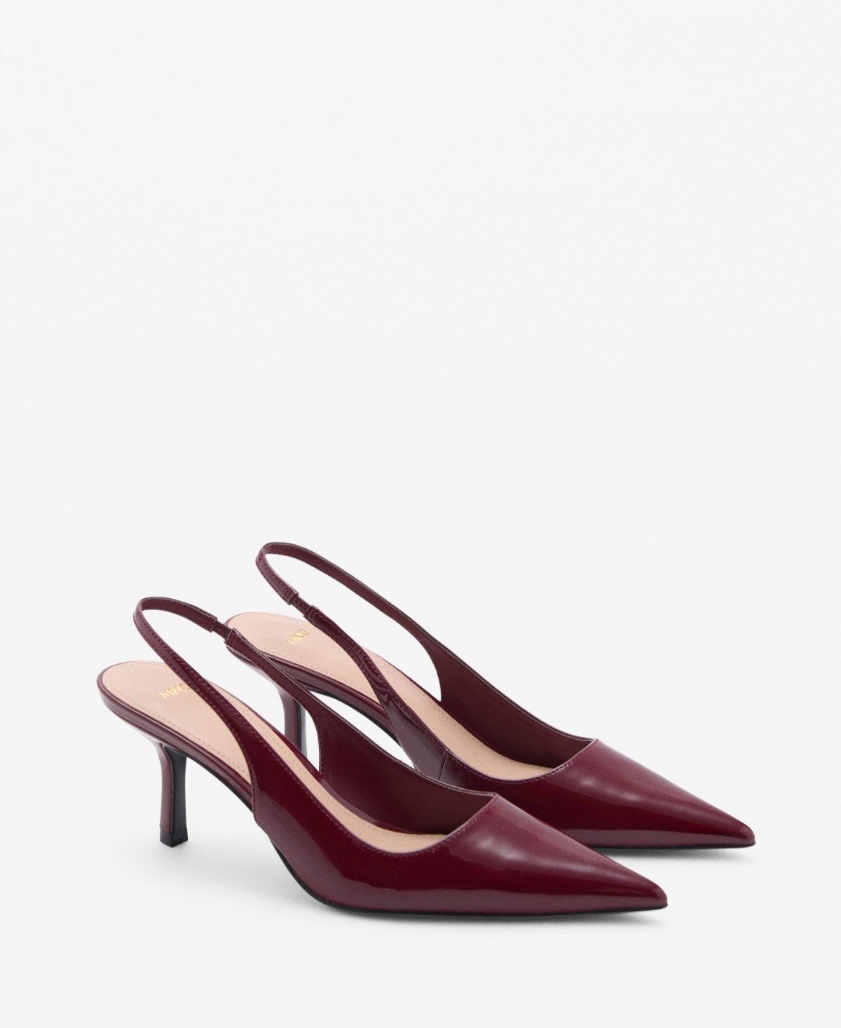 Click here for Mango Womens Pointed Toe Backless Shoes - Burgundy prices