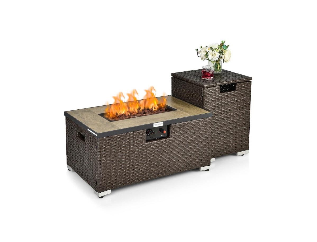 Click here for Slickblue Outdoor Propane Fire Pit - Stylish and E... prices