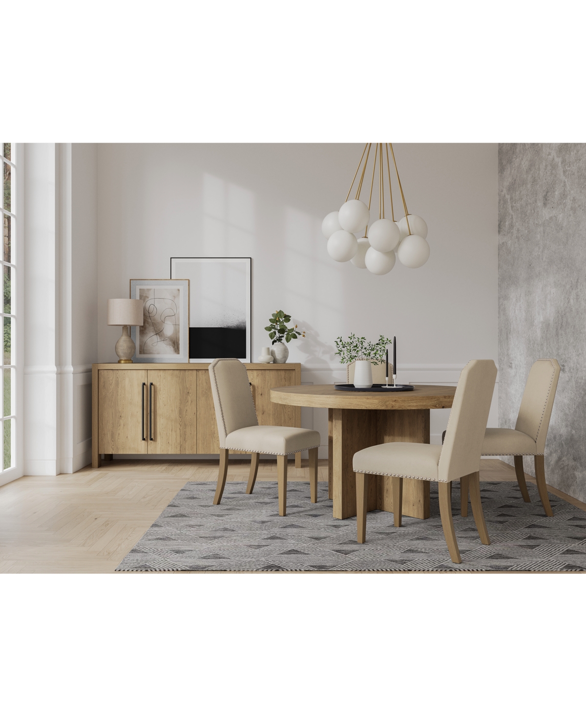 Click here for 5pc Dining Set (Davie Round Table & 4 Hinsen Chair... prices