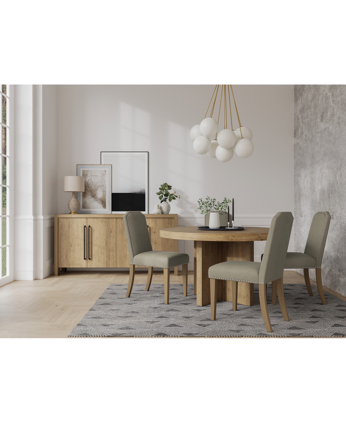 Click here for 5pc Dining Set (Davie Round Table & 4 Hinsen Chair... prices