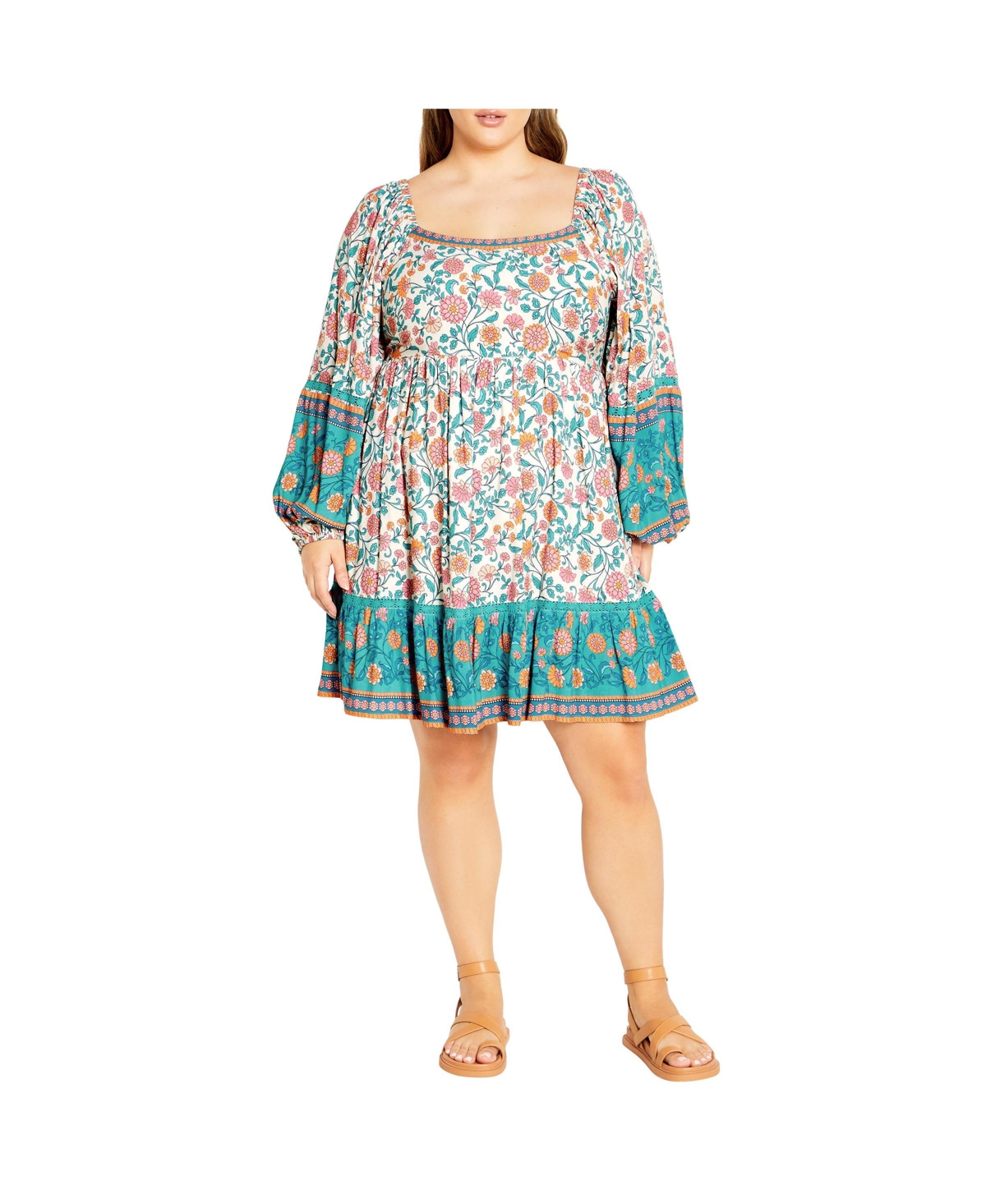 Click here for City Chic Plus Size Aurora Mini Dress - Gardenia prices