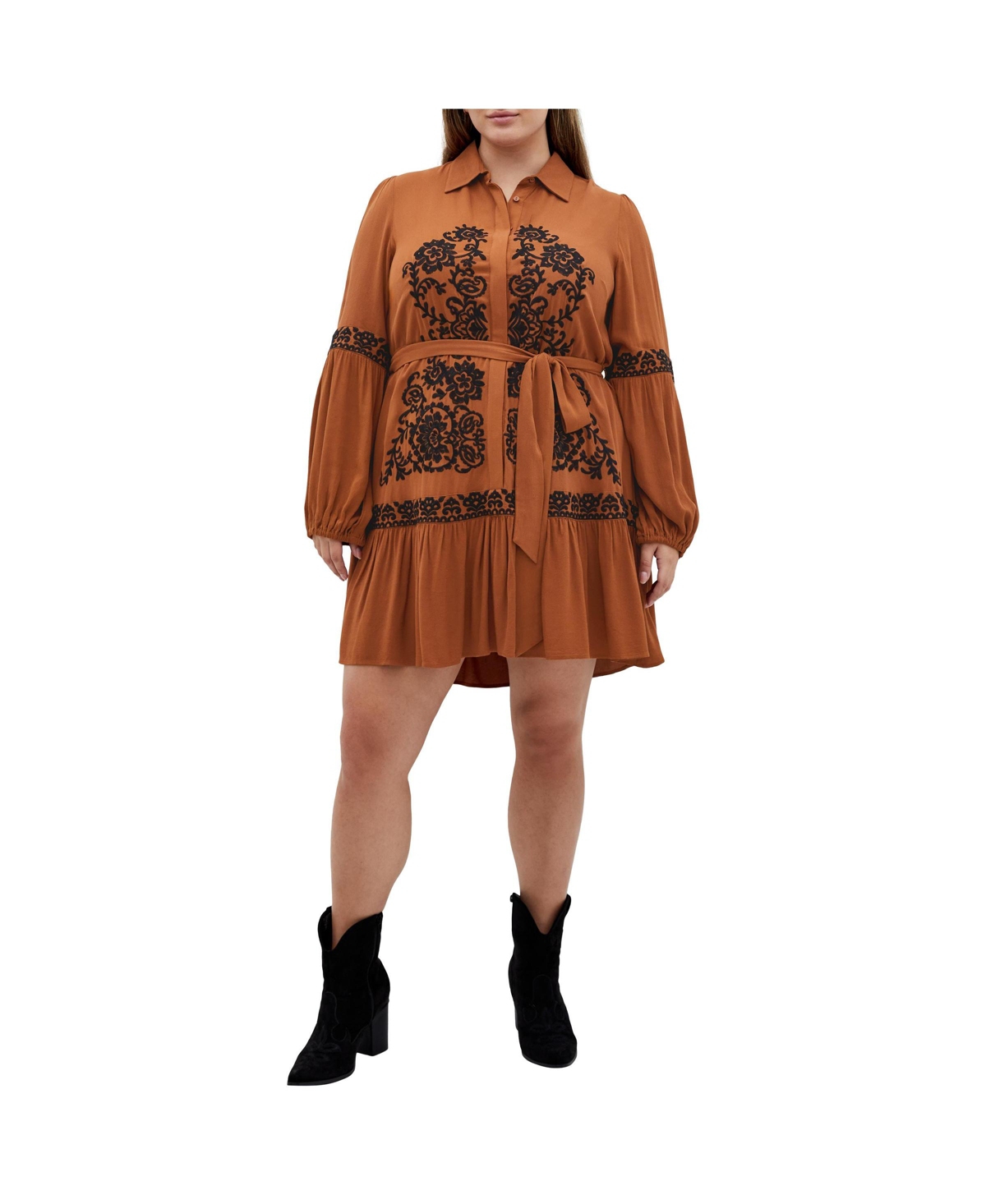 Click here for City Chic Plus Size Marlie Dress - Caramel prices