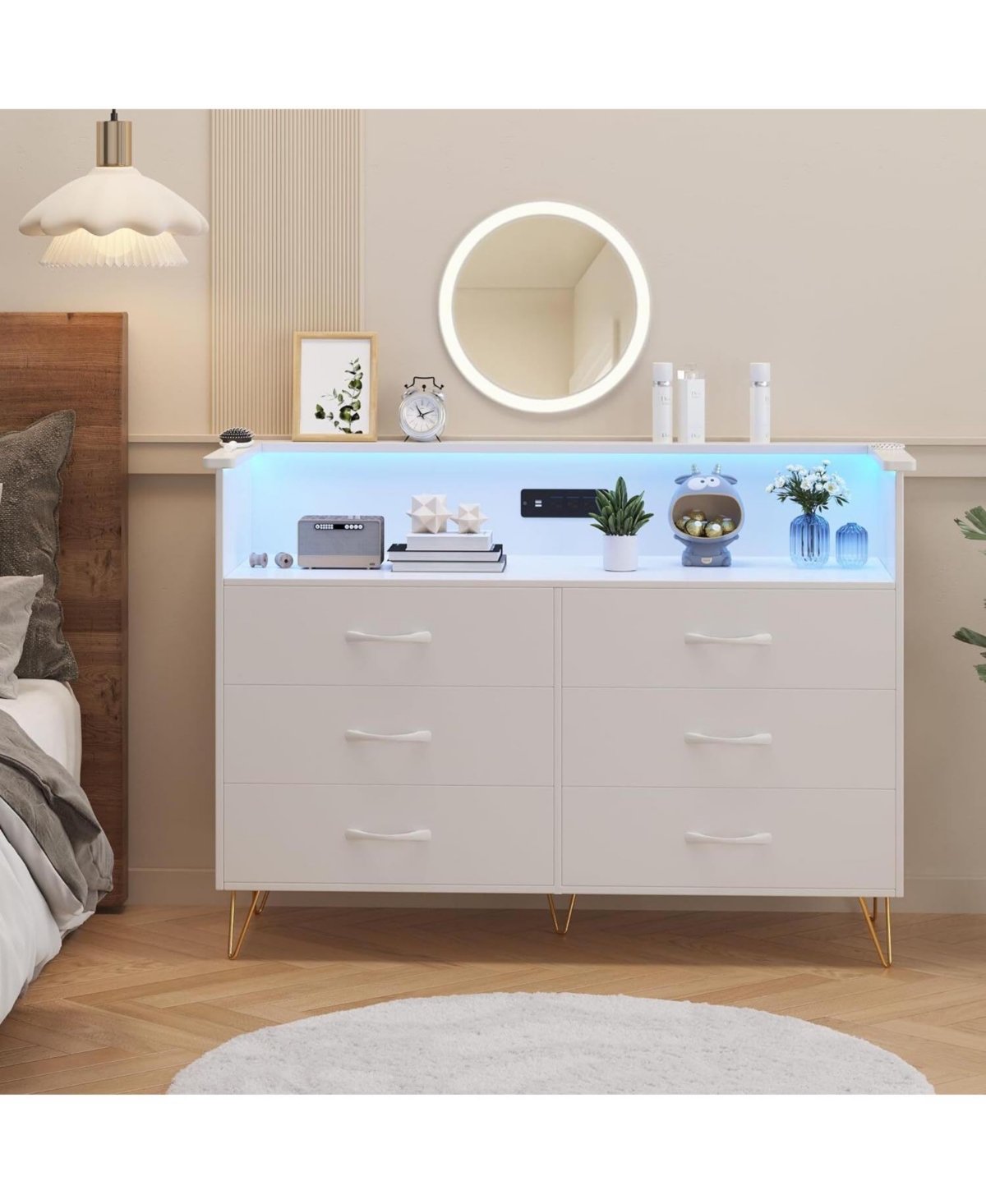 Click here for gaomon Dresser in Black Large Dresser for Bedroom... prices