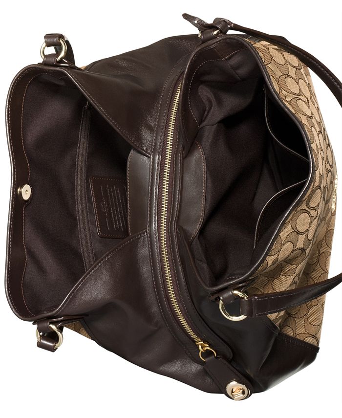 COACH Edie Shoulder Bag 31 in Signature Jacquard - Macy's