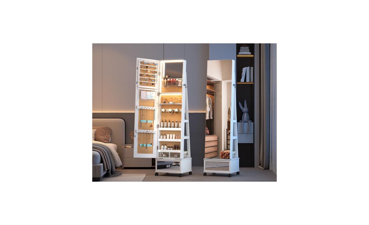 Click here for Vlsrka Color Block Full Length Mirror - White prices