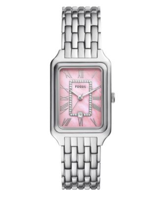 Fossil Women's Raquel Three-Hand Date Stainless Steel Watch, 26mm - Macy's
