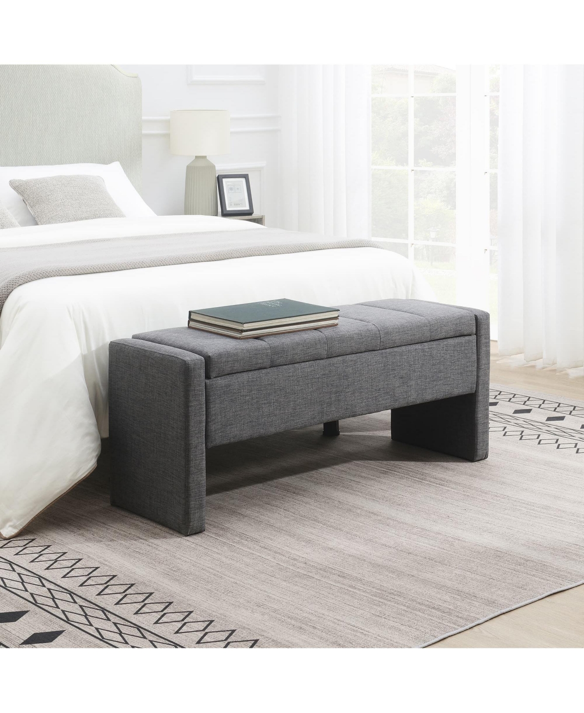 Click here for The Pop Home Modern Upholstered Bed End Bench with... prices