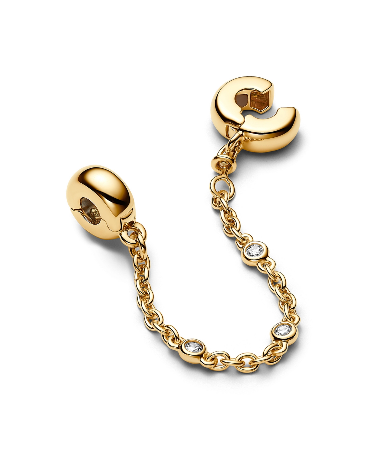 Click here for Pandora Gold-Plated Triple Clear Stone Safety Chai... prices