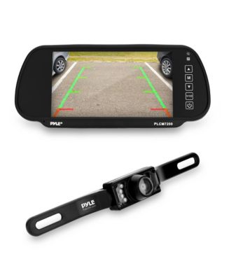 Pyle Car Camera & Rearview Mirror Display Kit, 7'' LCD, Night Vision ...
