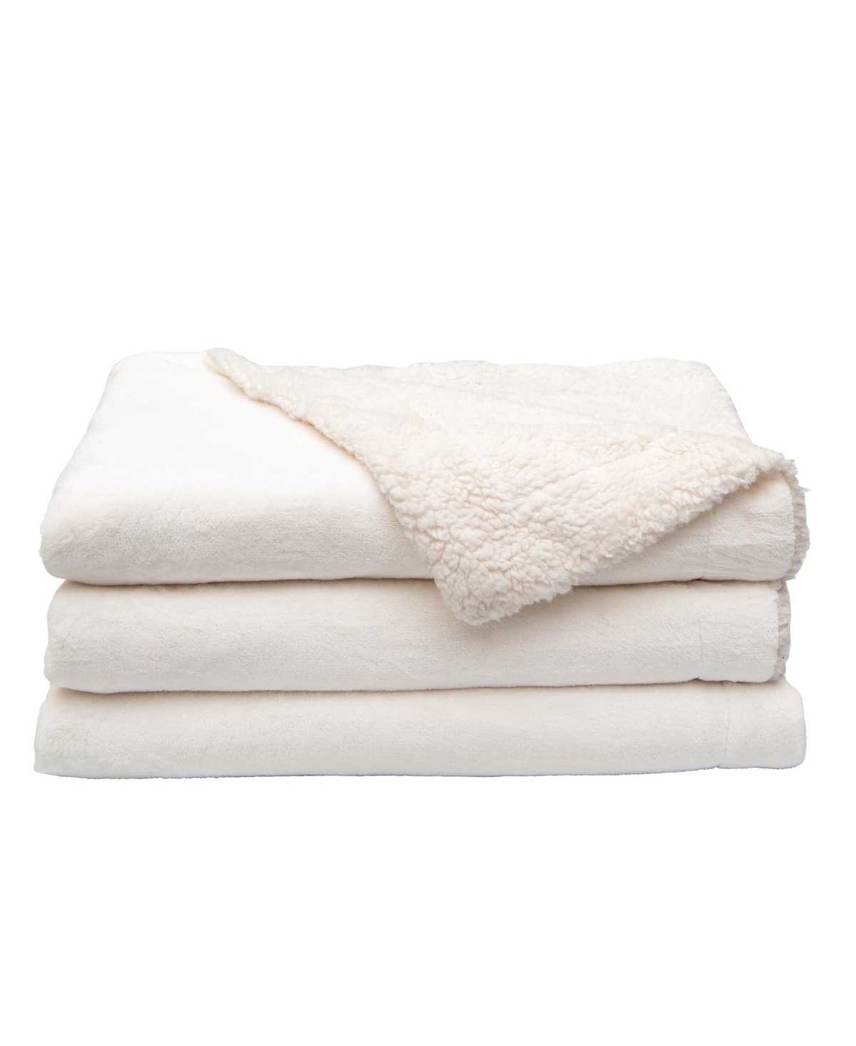 Click here for Linery & Co. Velvet Plush Reversible Sherpa Throw... prices