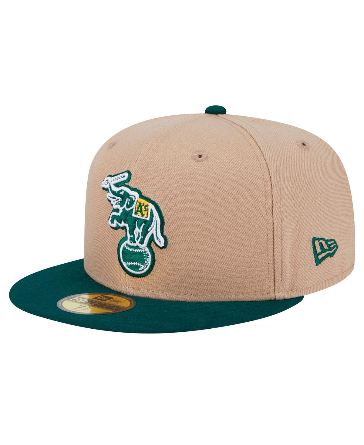 Click here for New Era Mens Khaki Athletics 59FIFTY Fitted Hat -... prices