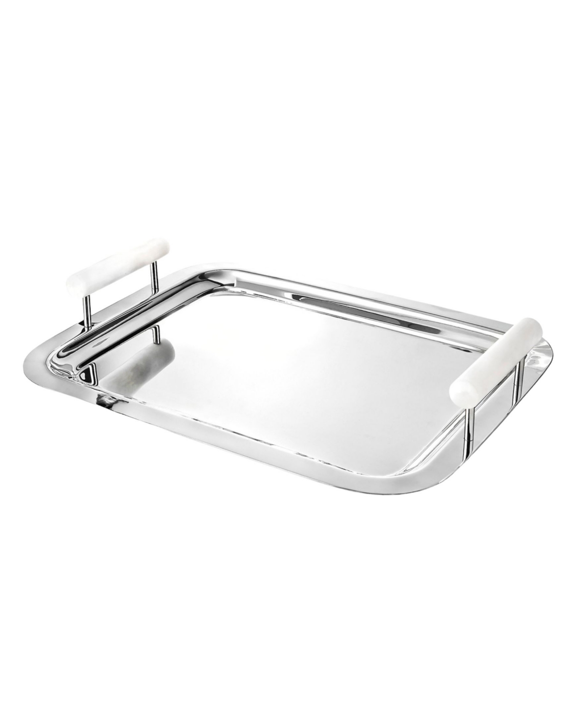 Click here for Godinger Azure Resin Serving Tray - Silver prices