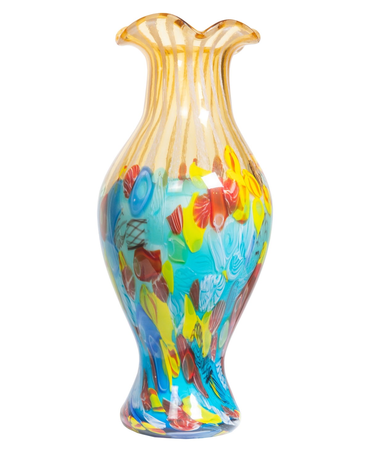 Click here for Dale Tiffany 19 Festive Ruffle Art Glass Vase - Mu... prices