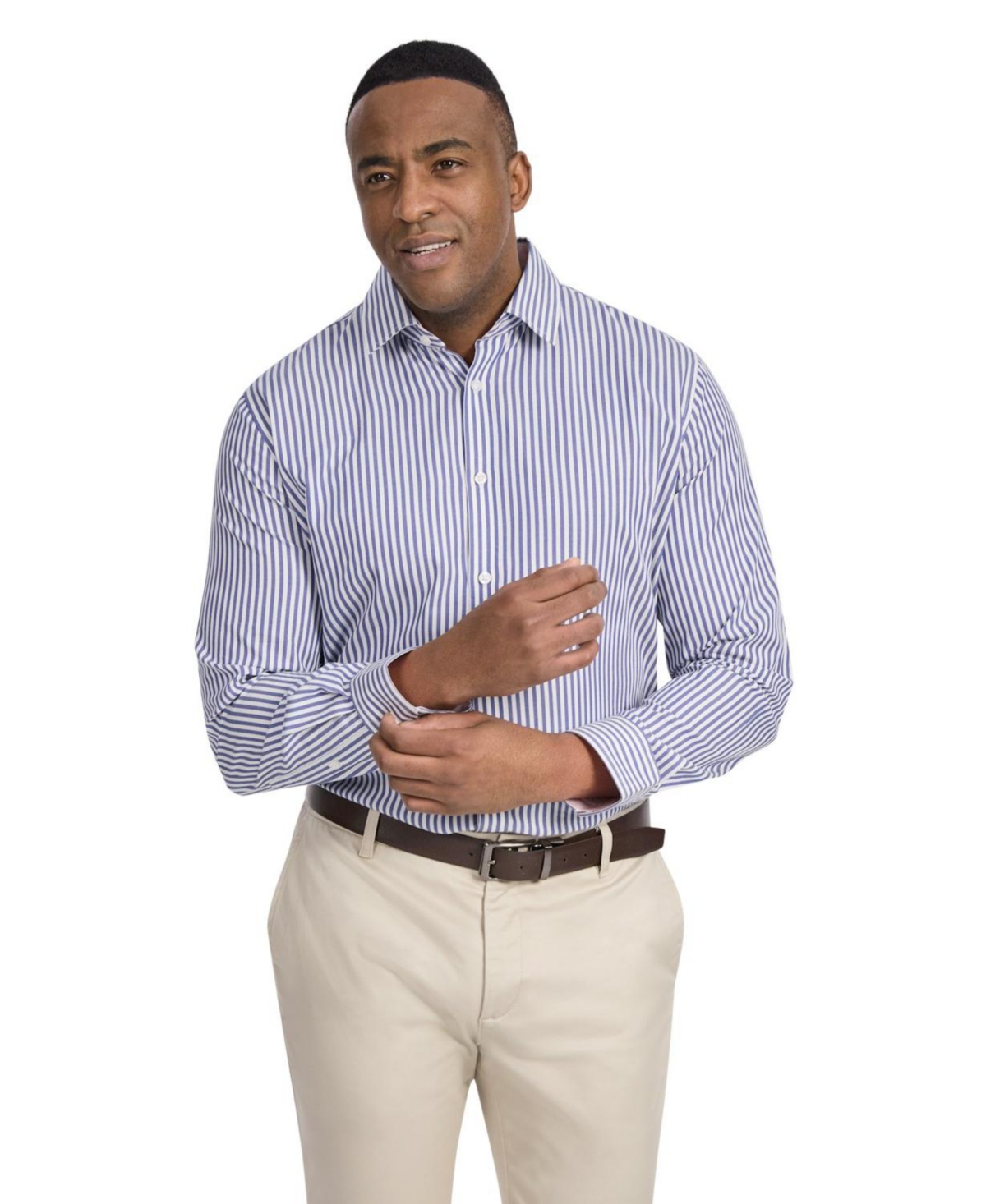 Click here for Johnny Bigg Mens Fresco Stripe Shirt - Blue prices