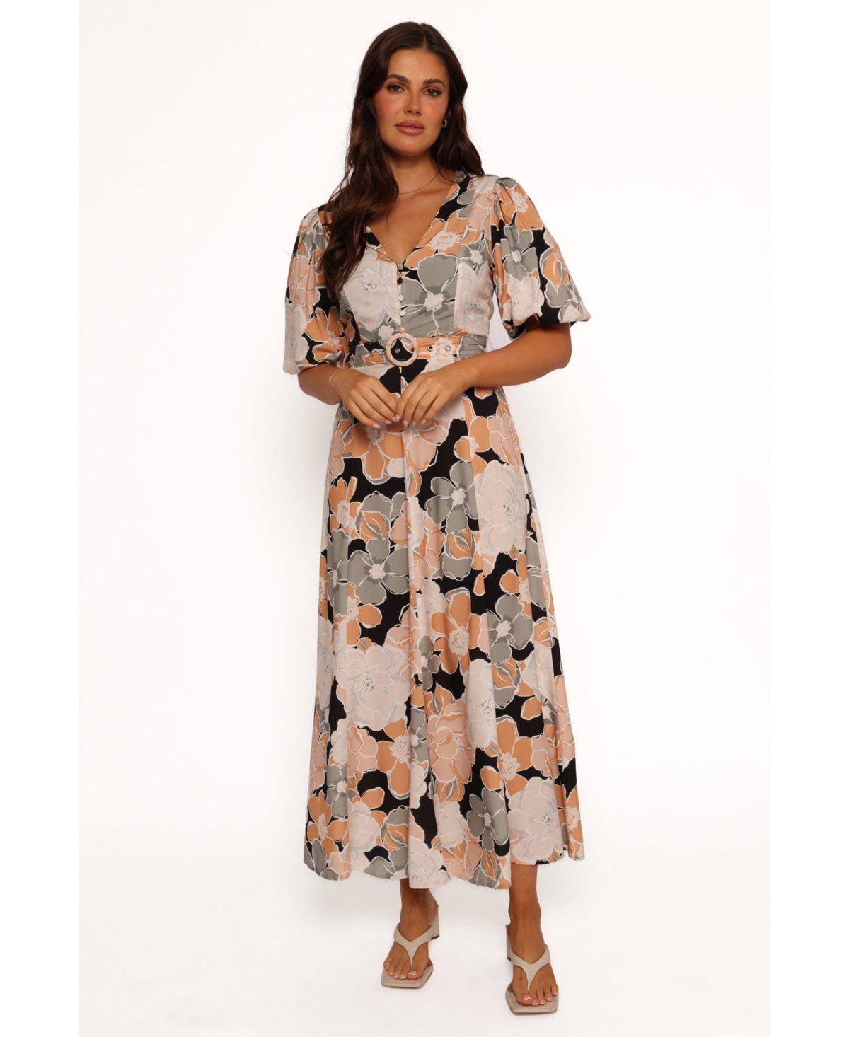 Click here for Petal and Pup Womens Tiarni Maxi Dress - Black flo... prices
