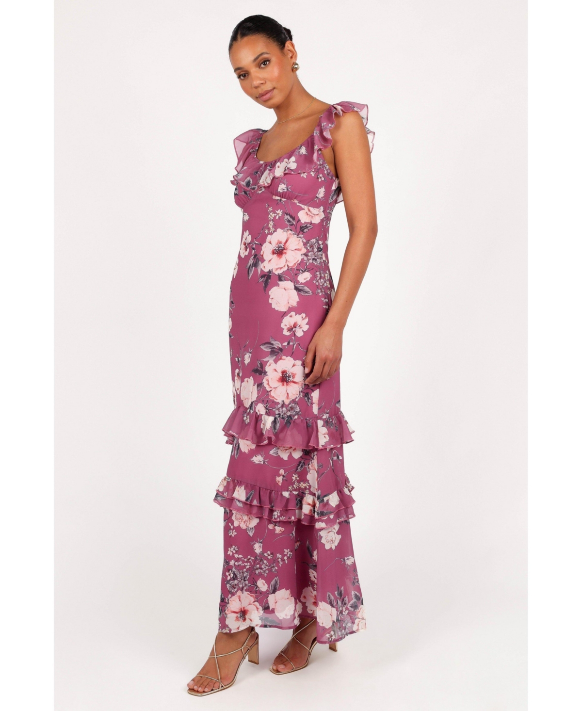Click here for Petal and Pup Womens Irelynn Maxi Dress - Dark ros... prices