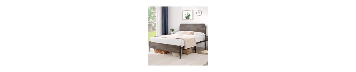 Click here for gaomon Queen Bed Frame with Wooden Headboard and F... prices