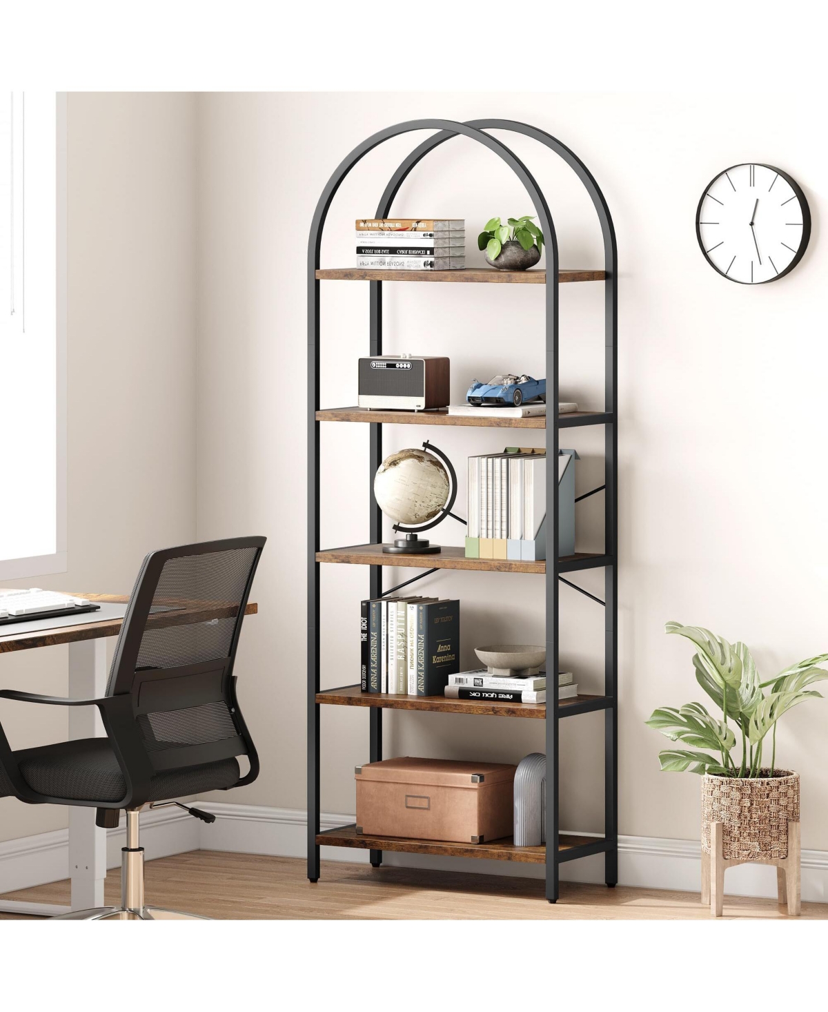 Click here for gaomon Bookshelf Tall Bookcase Arched Standing Boo... prices