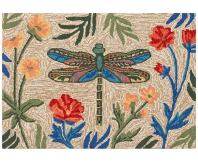 Click here for Liora Manne Frontporch Floral Dragonfly Rug Collec... prices