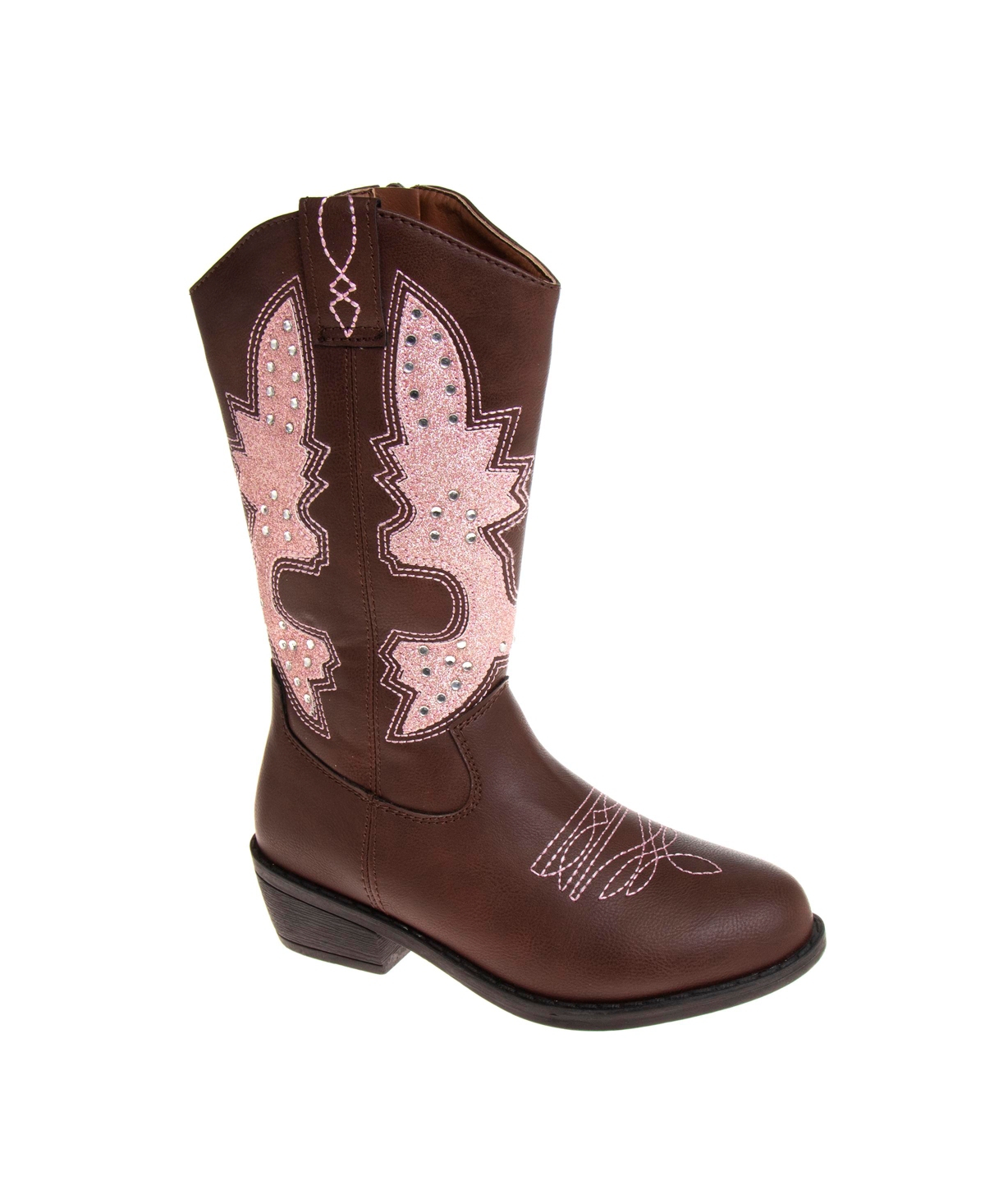 Click here for Kensie Girl Little Kids Zip-Up Cowgirl Boots - Bro... prices