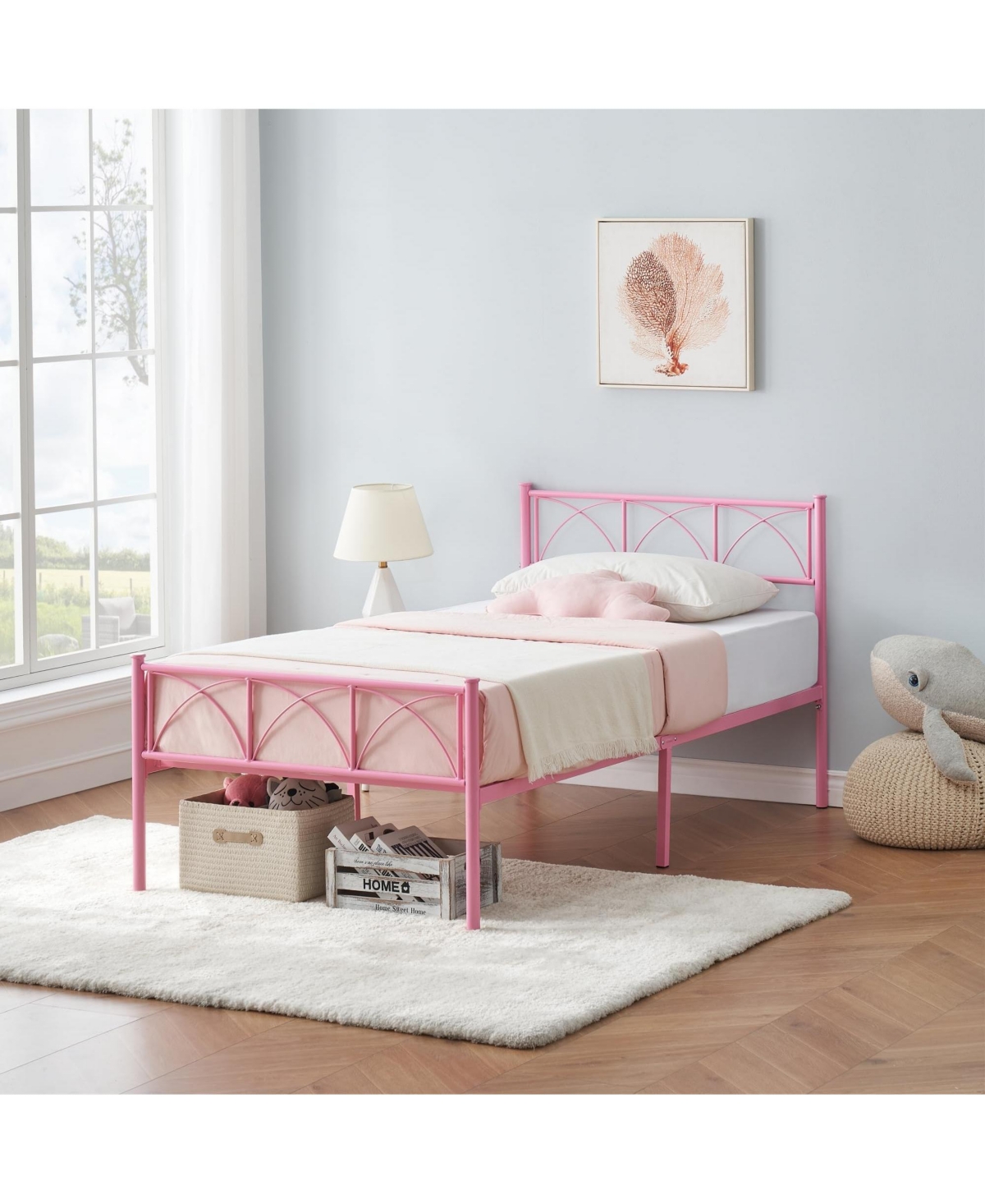 Click here for gaomon Twin Bed Frame with Headboard  12.2 H Metal... prices