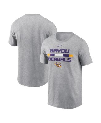 Nike Men's Heather Gray LSU Tigers DNA Lockup T-Shirt - Macy's