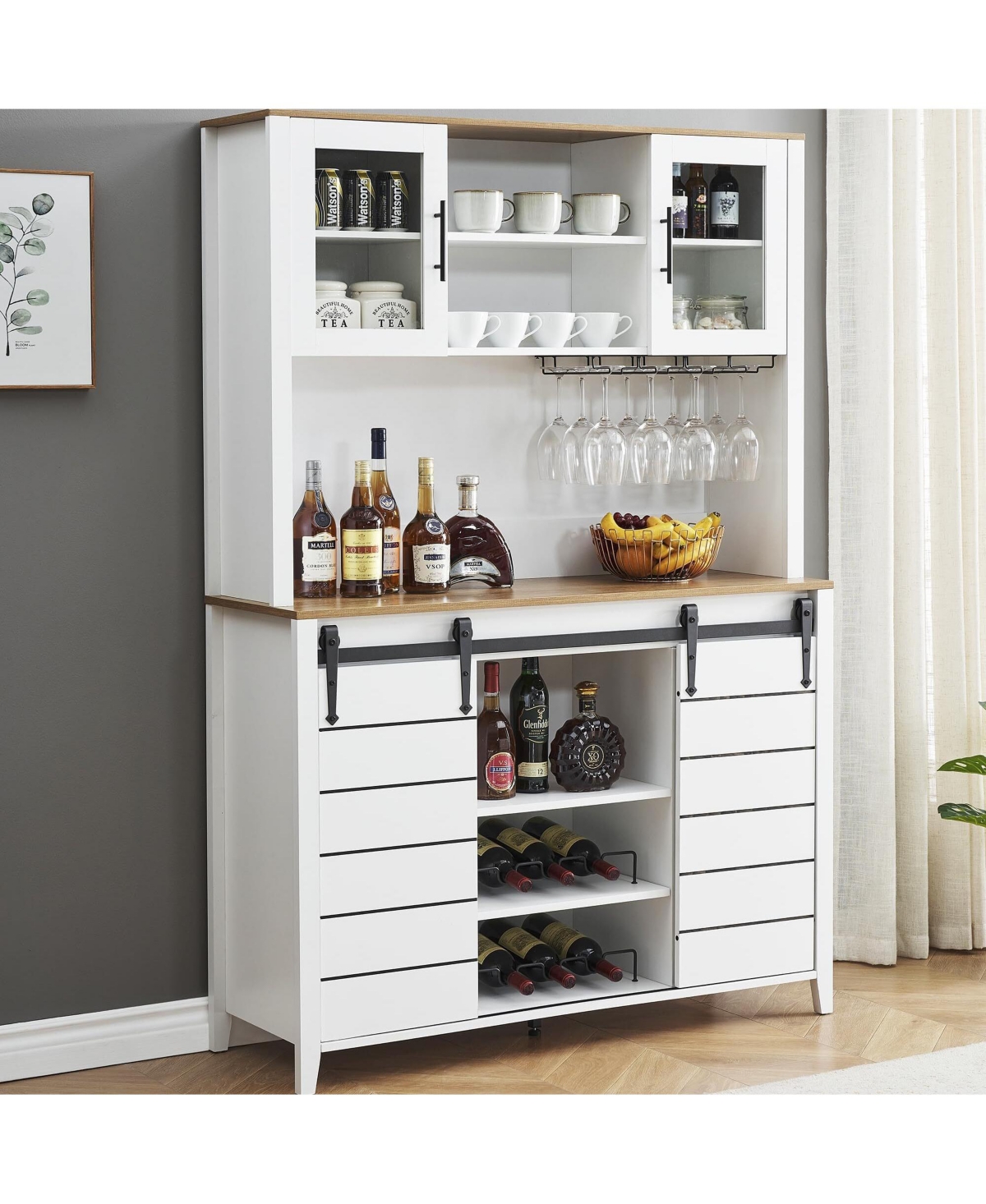 Click here for gaomon 70 Tall Farmhouse Coffee Bar Cabinet  Kitch... prices