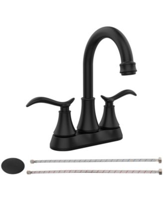 Slickblue Bathroom Faucet with Pop-Up Drain and Supply Hoses for Easy ...