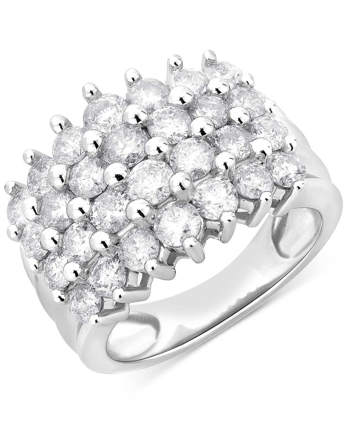 Click here for Diamond Four Row Statement Ring (3 ct. t.w.) in 14... prices