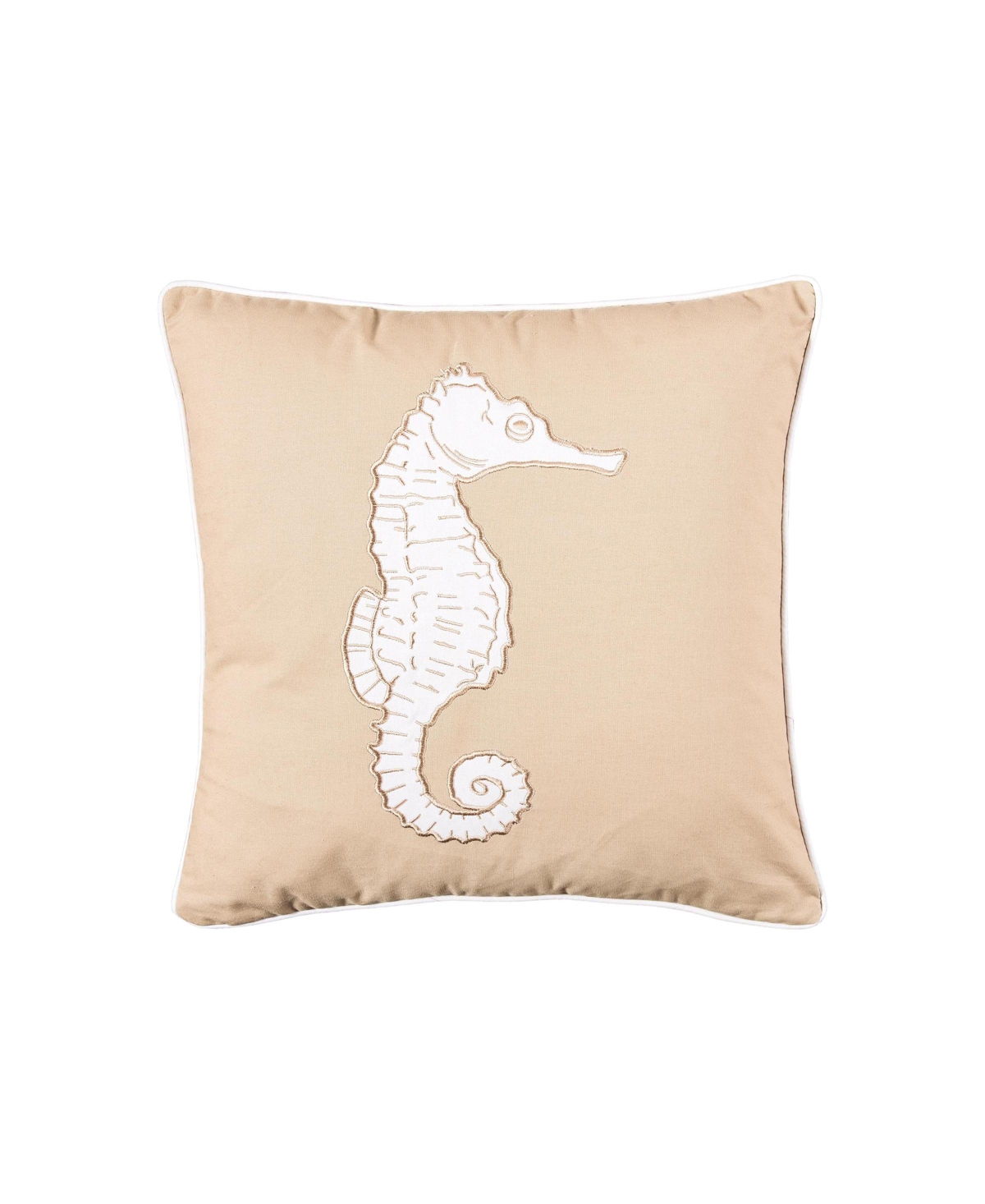 Click here for C&F Home Seaside Seahorse Applique Throw Pillow -... prices