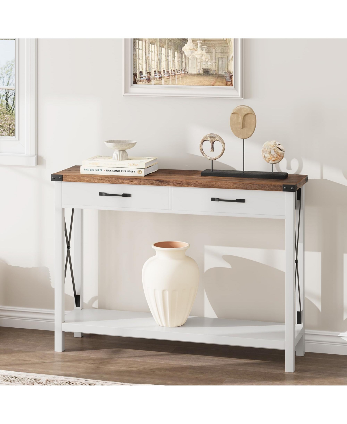 Click here for gaomon Console Table with 2 Drawers  Farmhouse Sof... prices