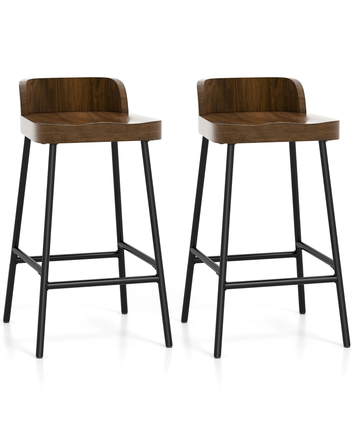 Click here for Gymax 24.5Bar Stool Set of 2 Armless Bar Chair w/... prices