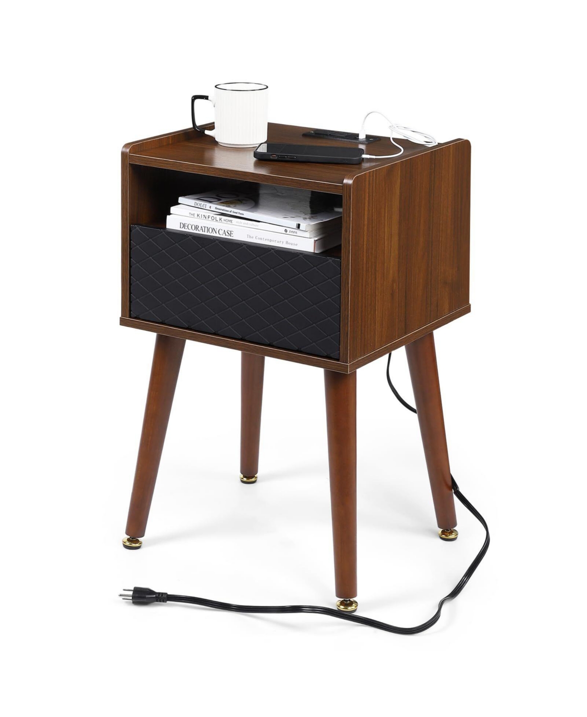 Click here for gaomon Mid Century Modern End Table with Charging... prices