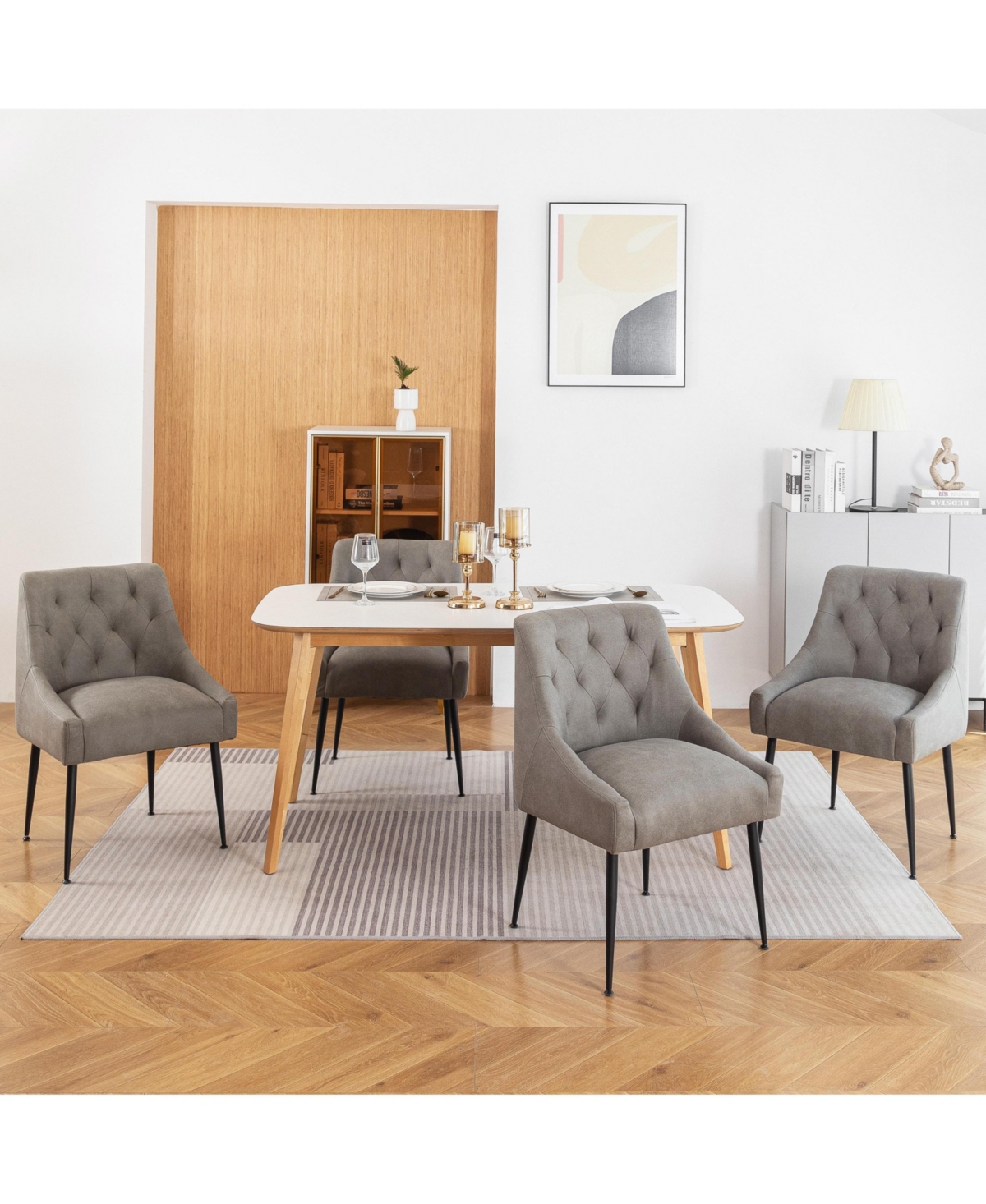 Click here for Dyhome Modern Upholstered Dining Chairs Set of 4... prices