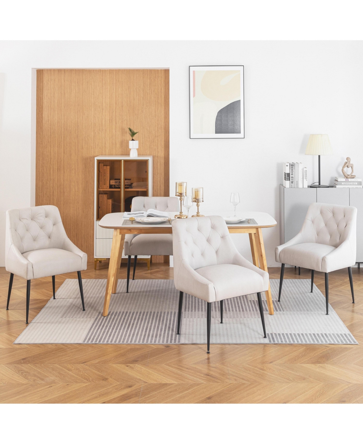 Click here for Dyhome Modern Upholstered Dining Chairs Set of 4... prices