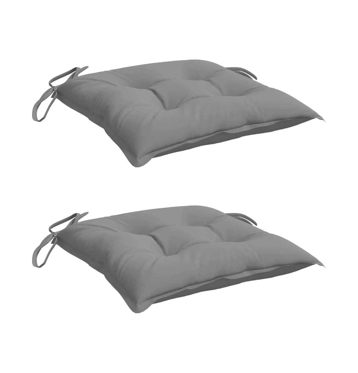 Click here for Chair Cushions 2 pcs Gray 15.7x15.7x2.8 Oxford Fab... prices