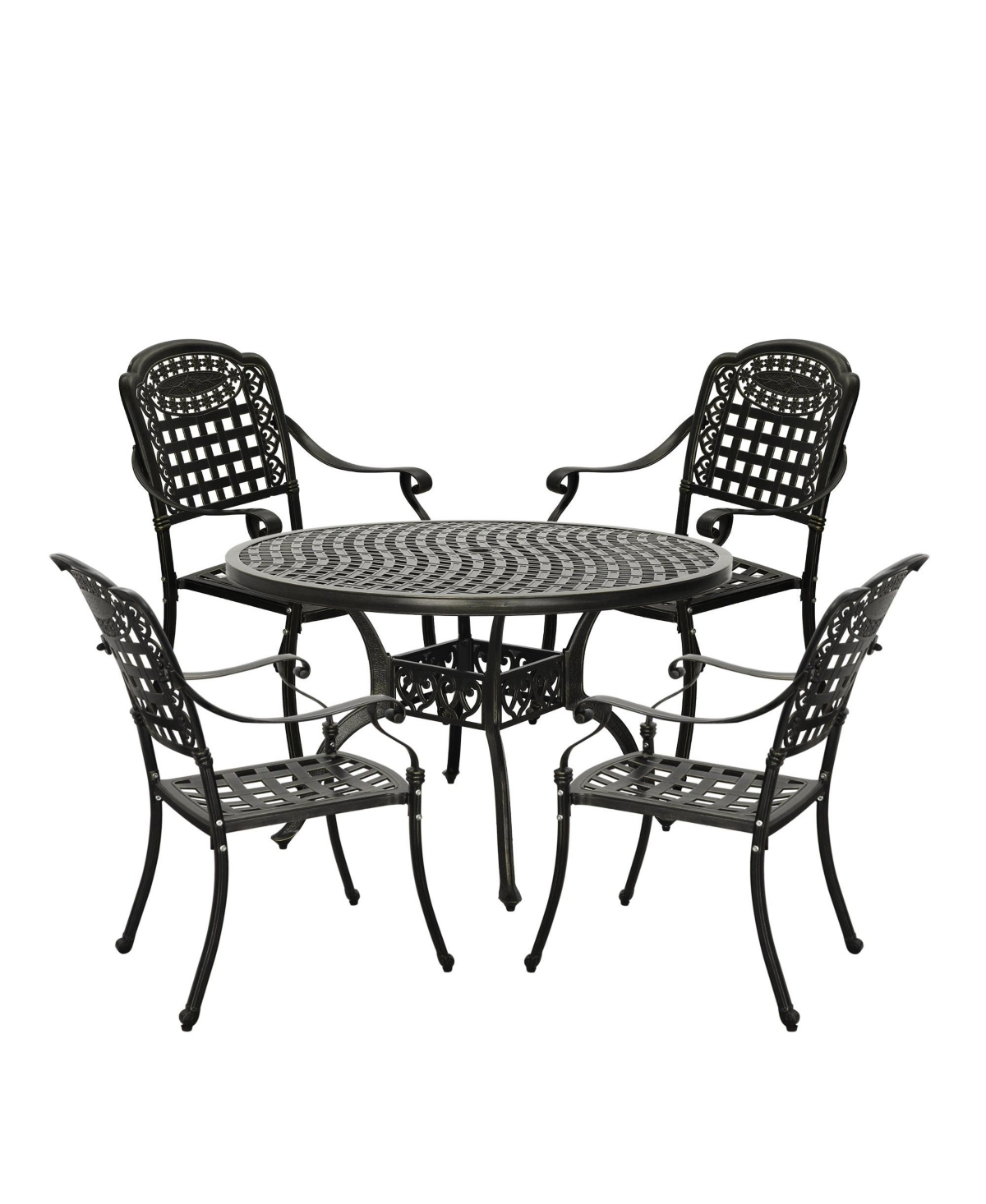 Click here for 5pcs Patio Dining Set Cast Aluminium Outdoor Dinin... prices
