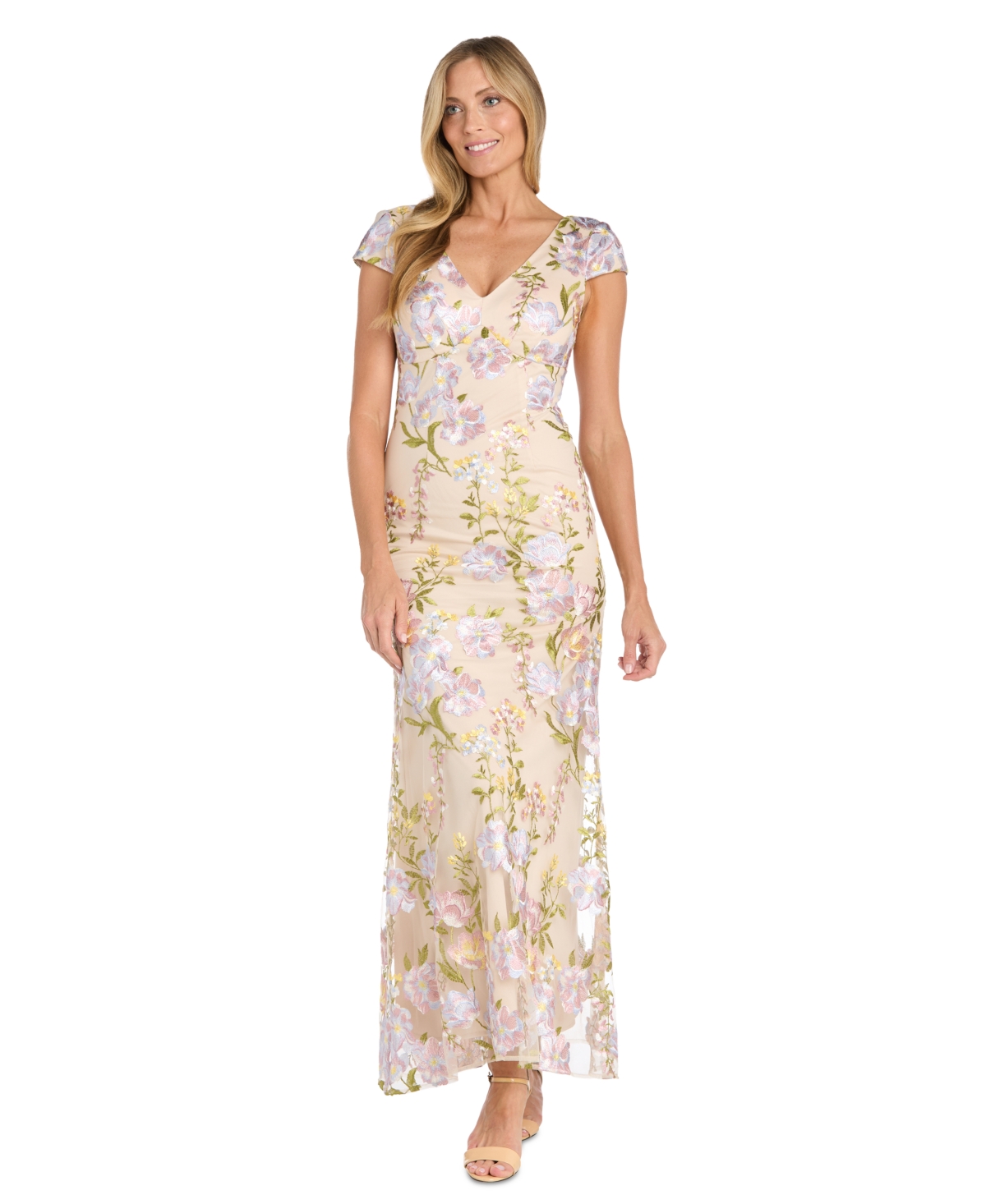 Click here for R & M Richards Womens Embroidered Empire-Waist Gow... prices