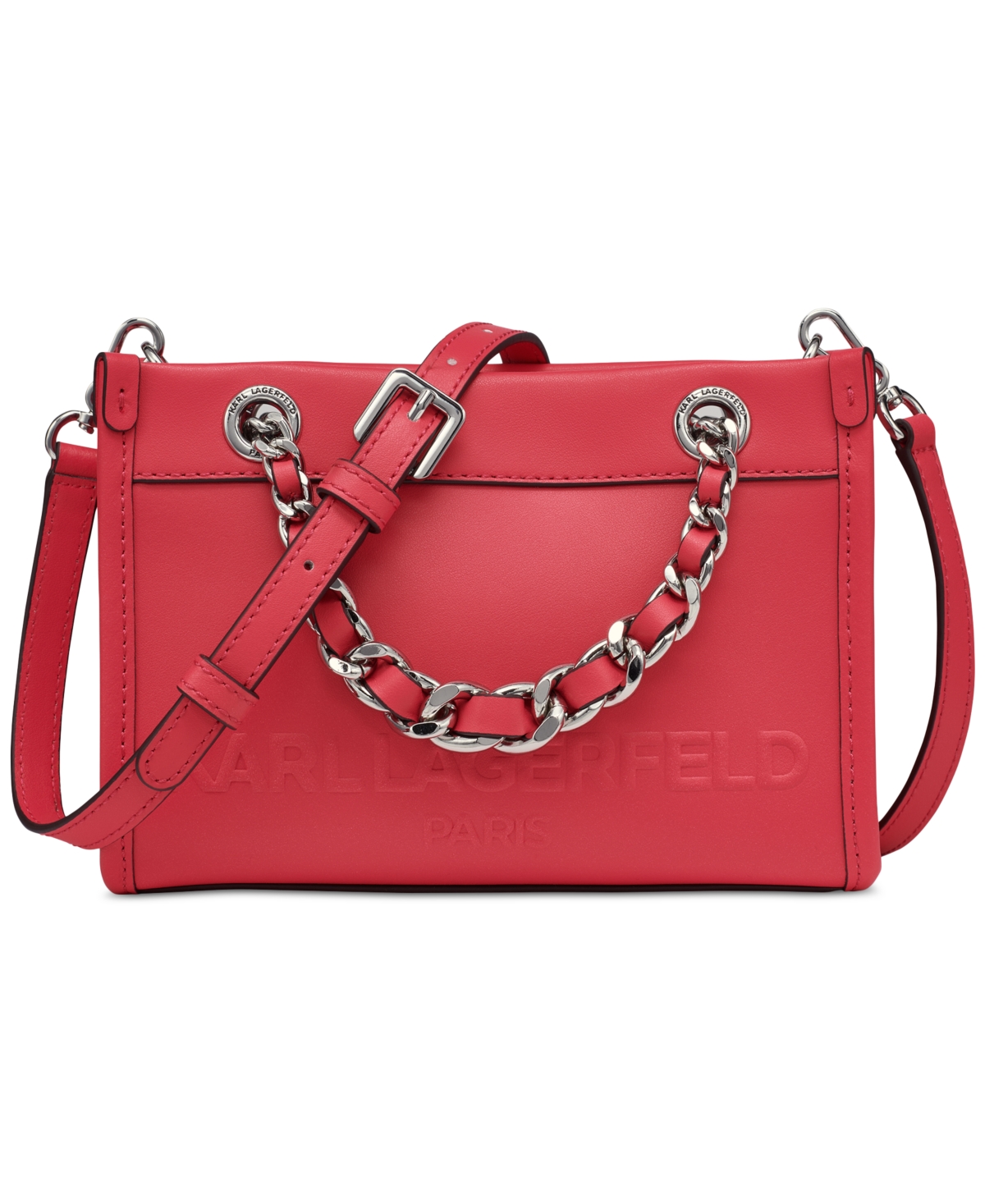 Click here for Karl Lagerfeld Paris Savoie Leather Crossbody - Fr... prices