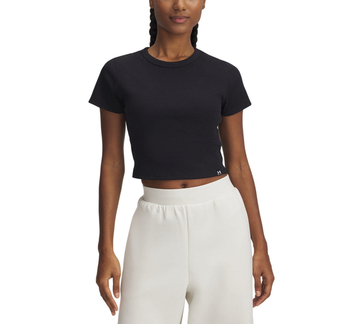 Click here for Under Armour Womens Rival Ribbed Cropped T-Shirt -... prices