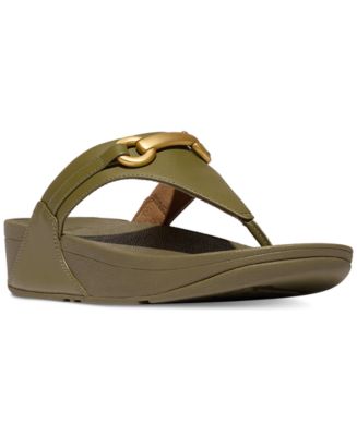 FitFlop Women's Lulu Chunky Snaffle Leather Toe-Post Sandals - Macy's