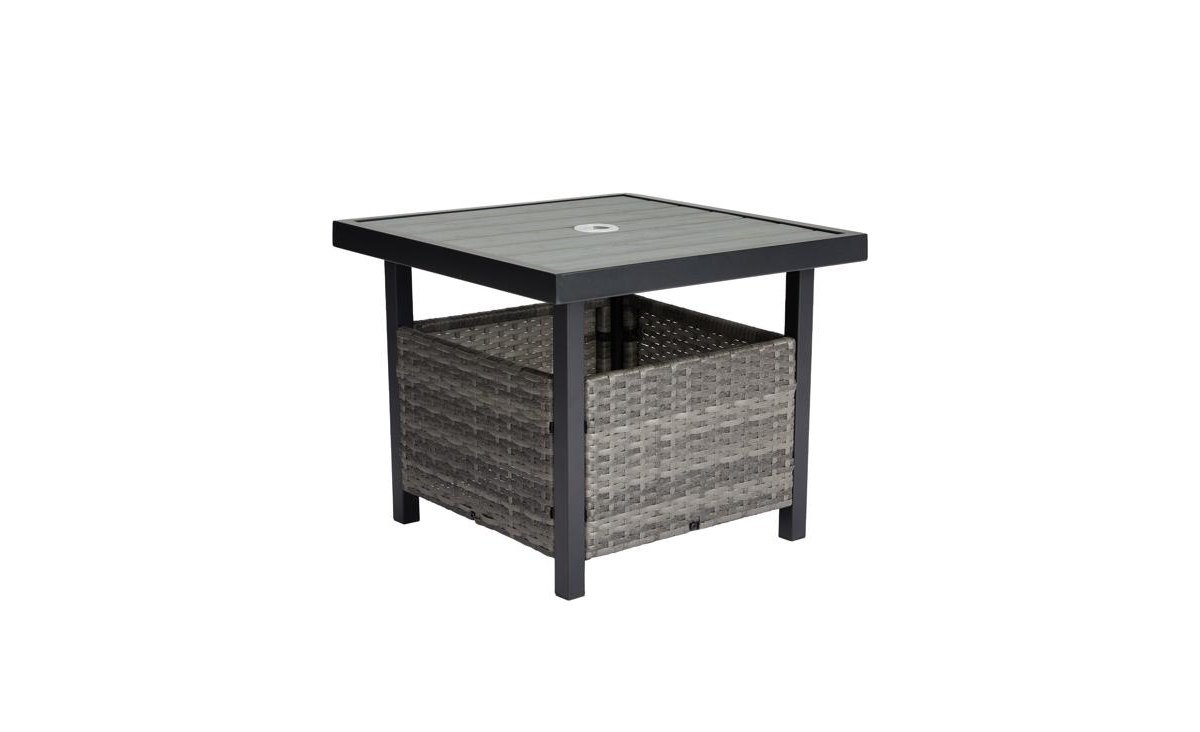 Click here for Outdoor Side Table with Umbrella Hole & Storage Sp... prices