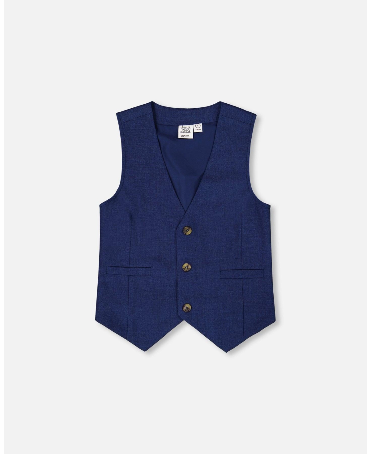 Click here for Deux par Deux Big Boys Sleeveless Vest Navy Blue -... prices