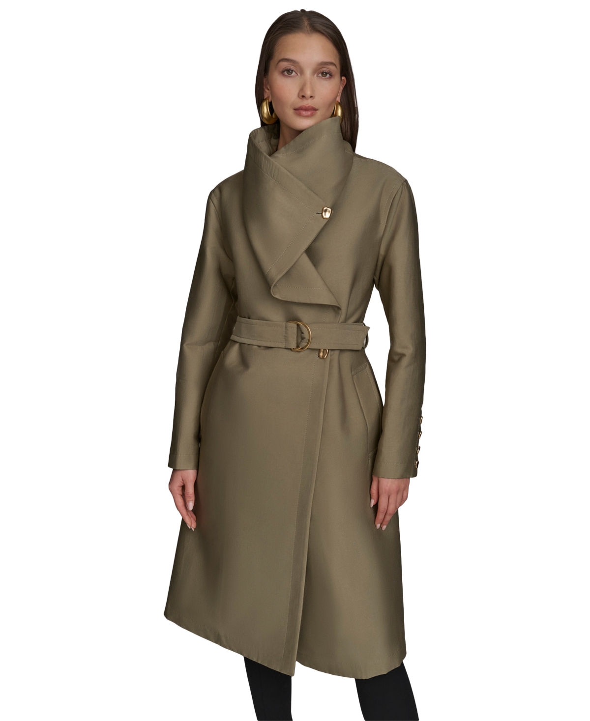 Click here for Donna Karan New York Womens Draped-Neck Trench Coa... prices